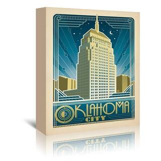Asa Oklahomacity by Anderson Design Group Wrapped Canvas - Americanflat - 5" x 7" - Bed Bath ...